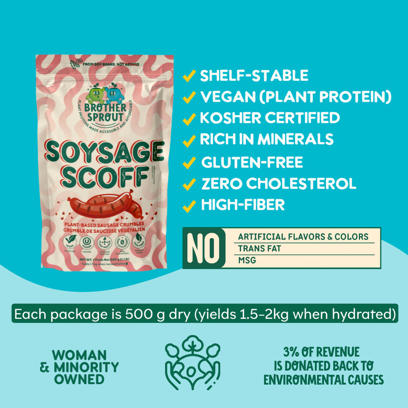 Soysage Scoff – Brother Sprout